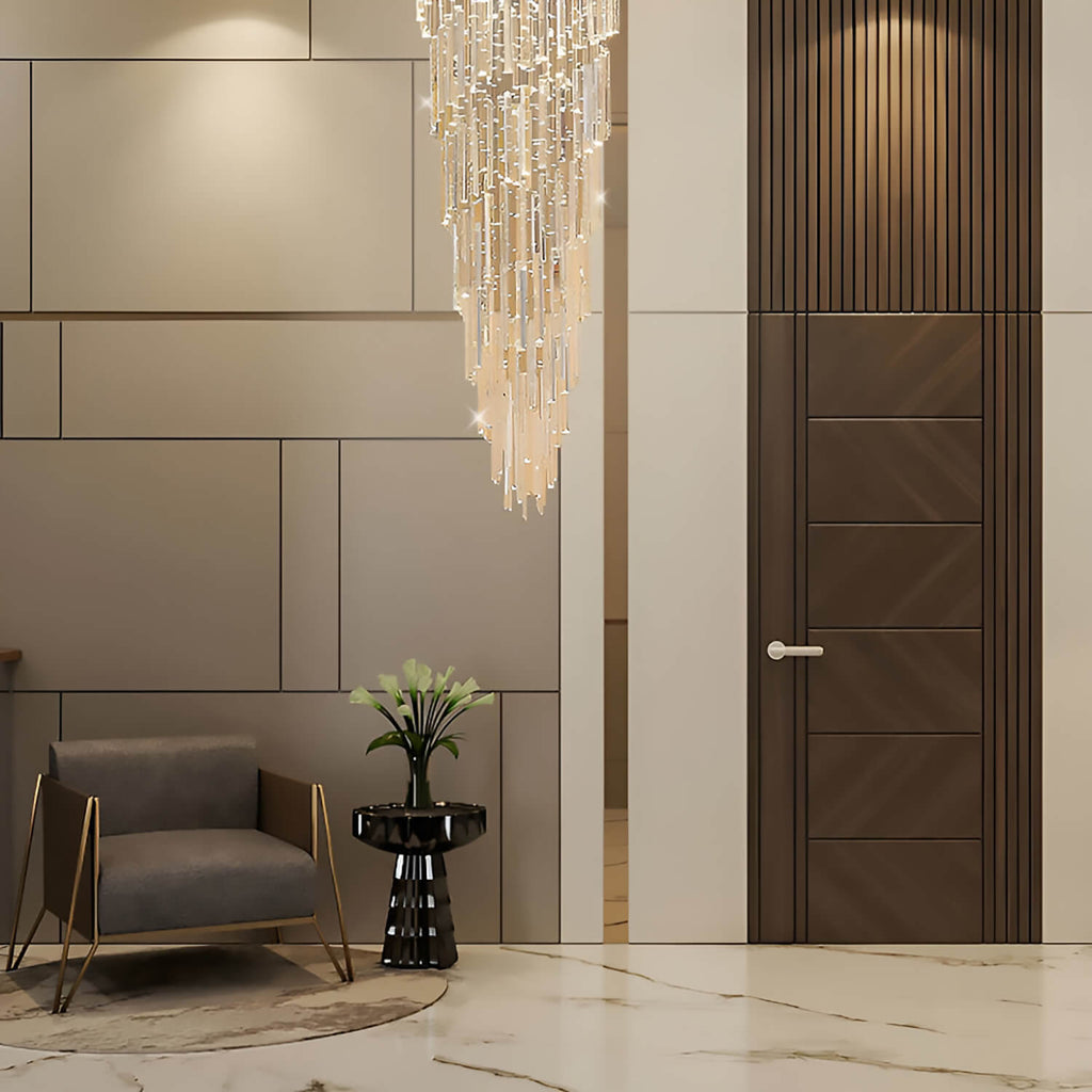 Modern Spiral Crystal Chandelier - Staircase Chandelier | Sofary ...