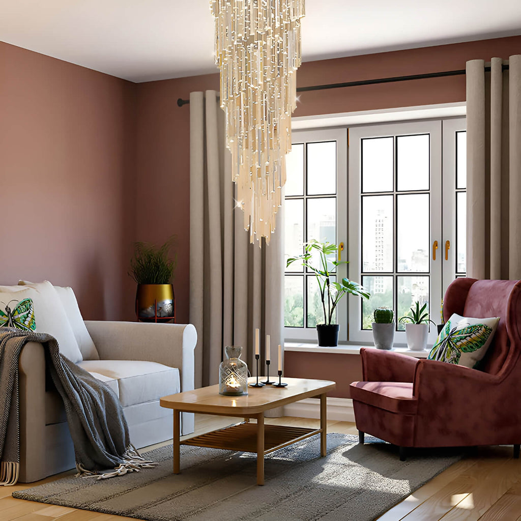 Modern Spiral Crystal Chandelier - Staircase Chandelier | Sofary ...