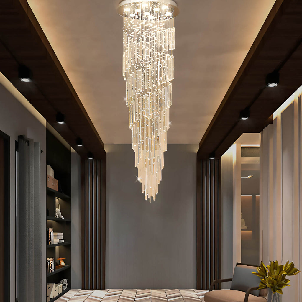 Modern Spiral Crystal Chandelier - Staircase Chandelier | Sofary ...